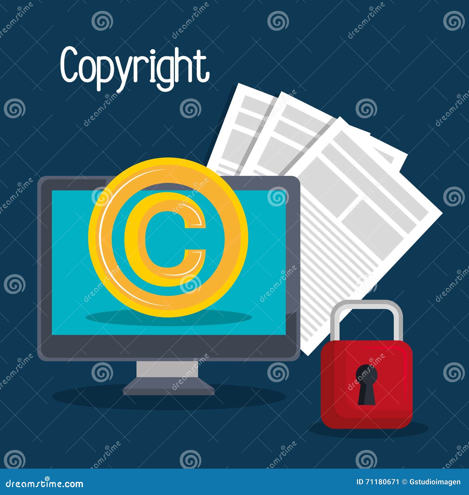 Copyright symbol design stock illustration. Illustration of computer ...