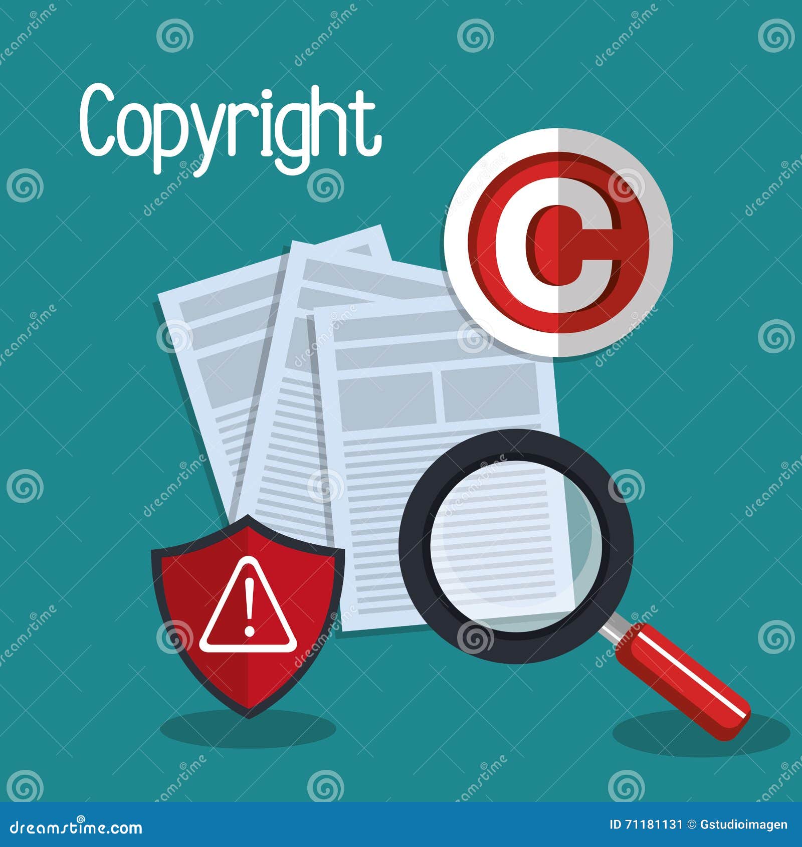 Copyright symbol design stock illustration. Illustration of certificate ...