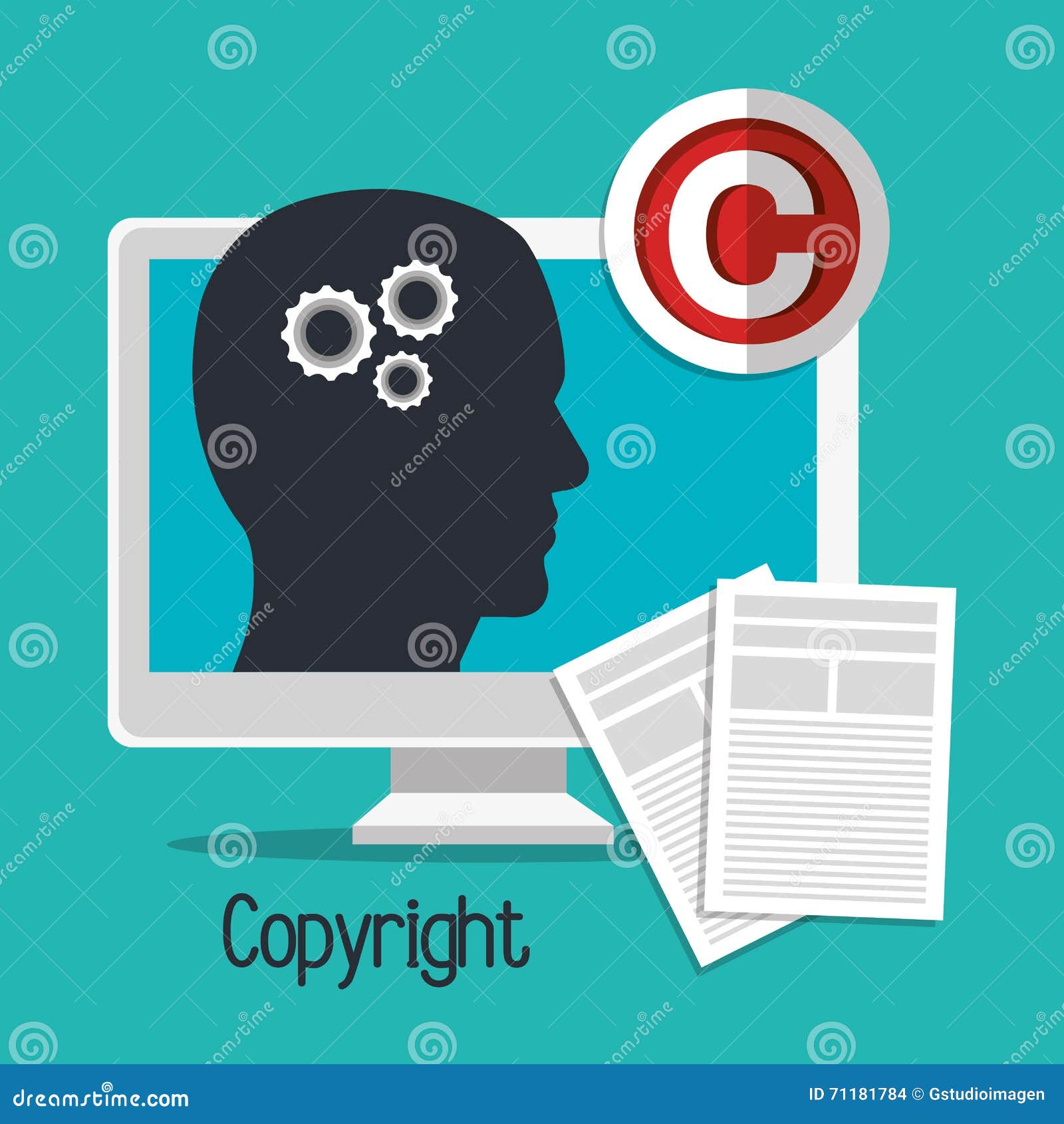 Copyright symbol design stock illustration. Illustration of computer ...