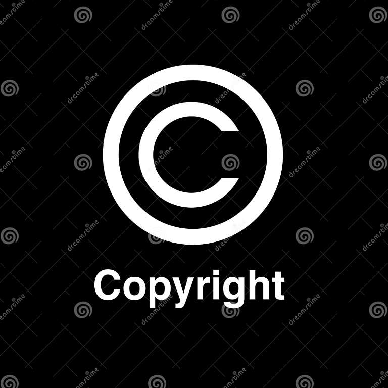Copyright Symbol in Flat Style. Stock Illustration - Illustration of ...