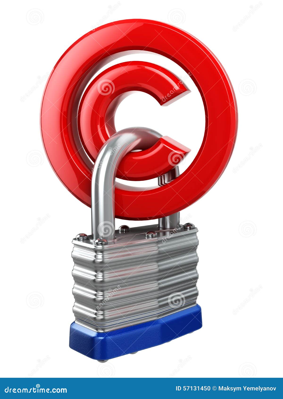 Copyright Symbol with Lock. Protection Concept Stock Illustration ...