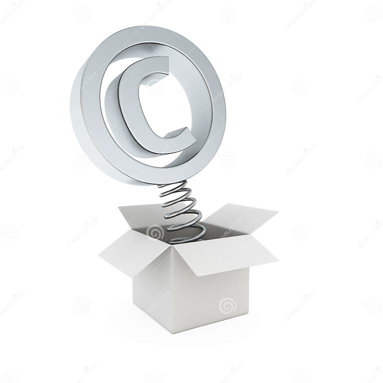 Copyright Symbol in the Gift Box Stock Illustration - Illustration of ...