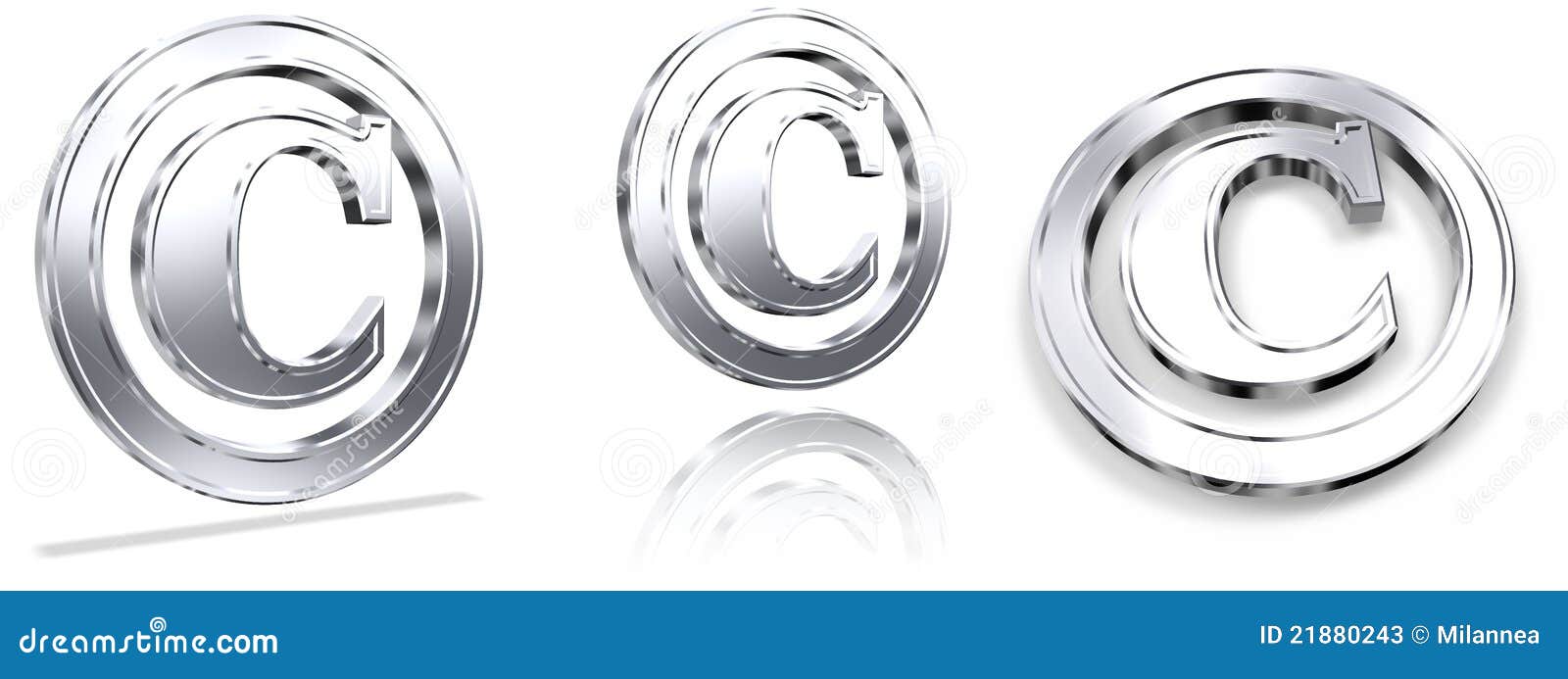 Copyright Symbols Trademark 3D Gold Color, 3d Render Isolated On White ...