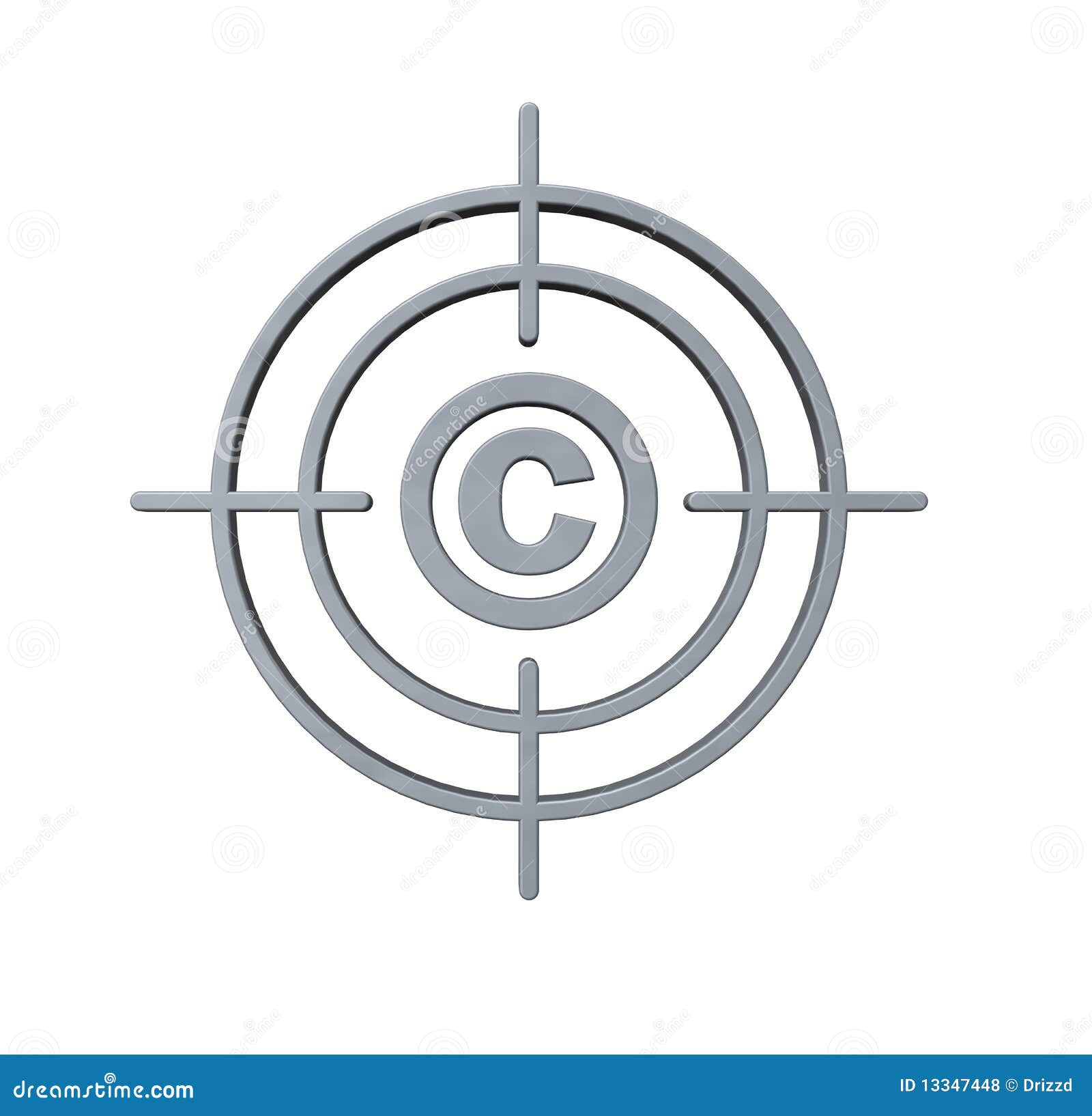 Copyright target stock illustration. Illustration of protection - 13347448