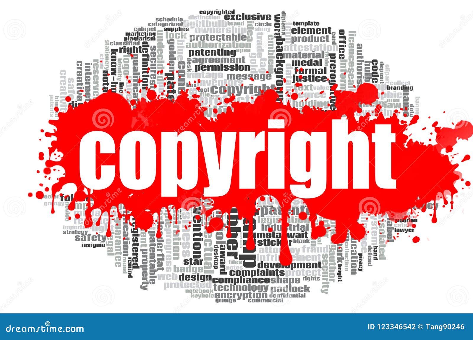 Copyright word cloud stock illustration. Illustration of patented ...