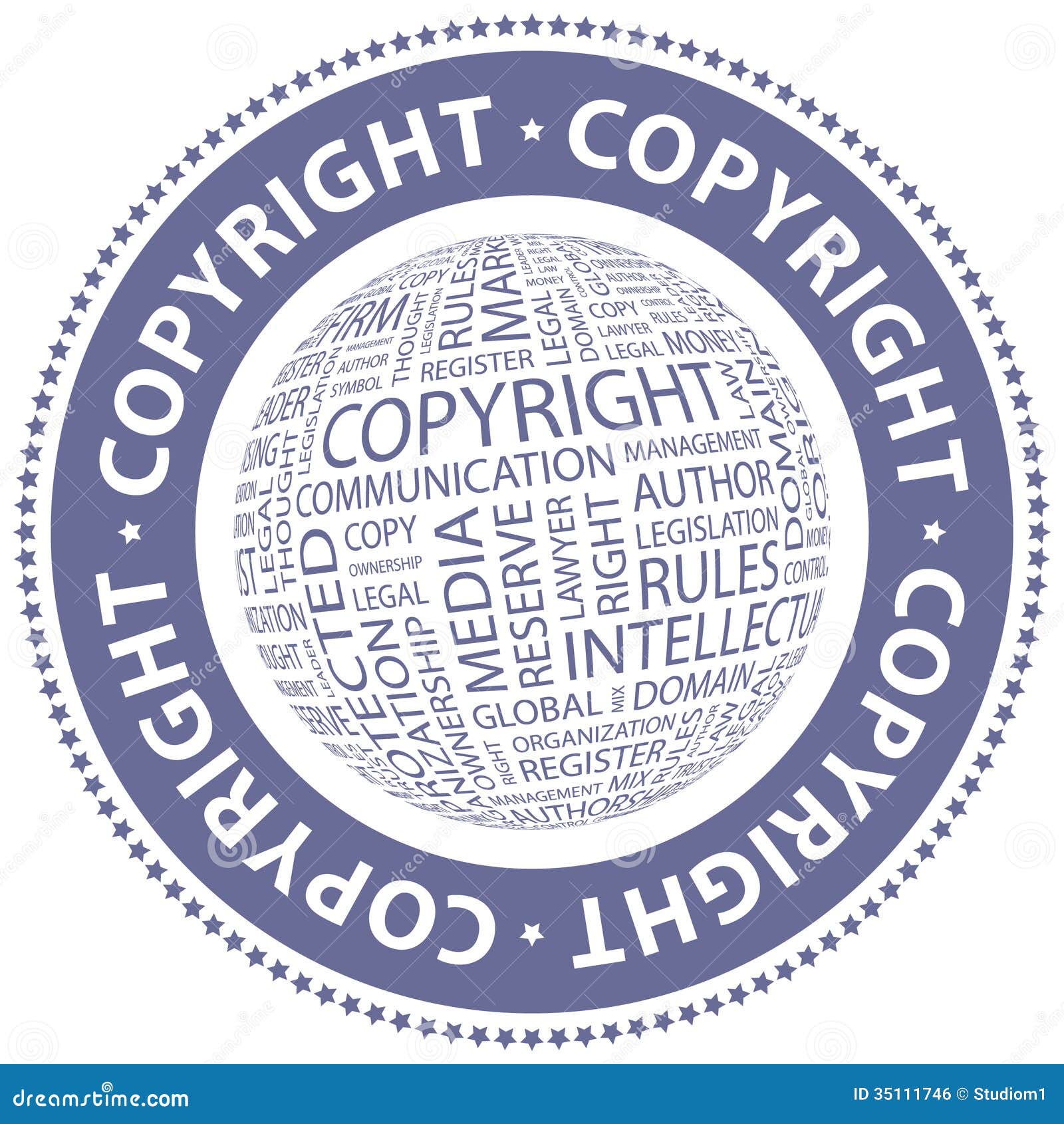 COPYRIGHT stock vector. Illustration of collage, decorative - 35111746