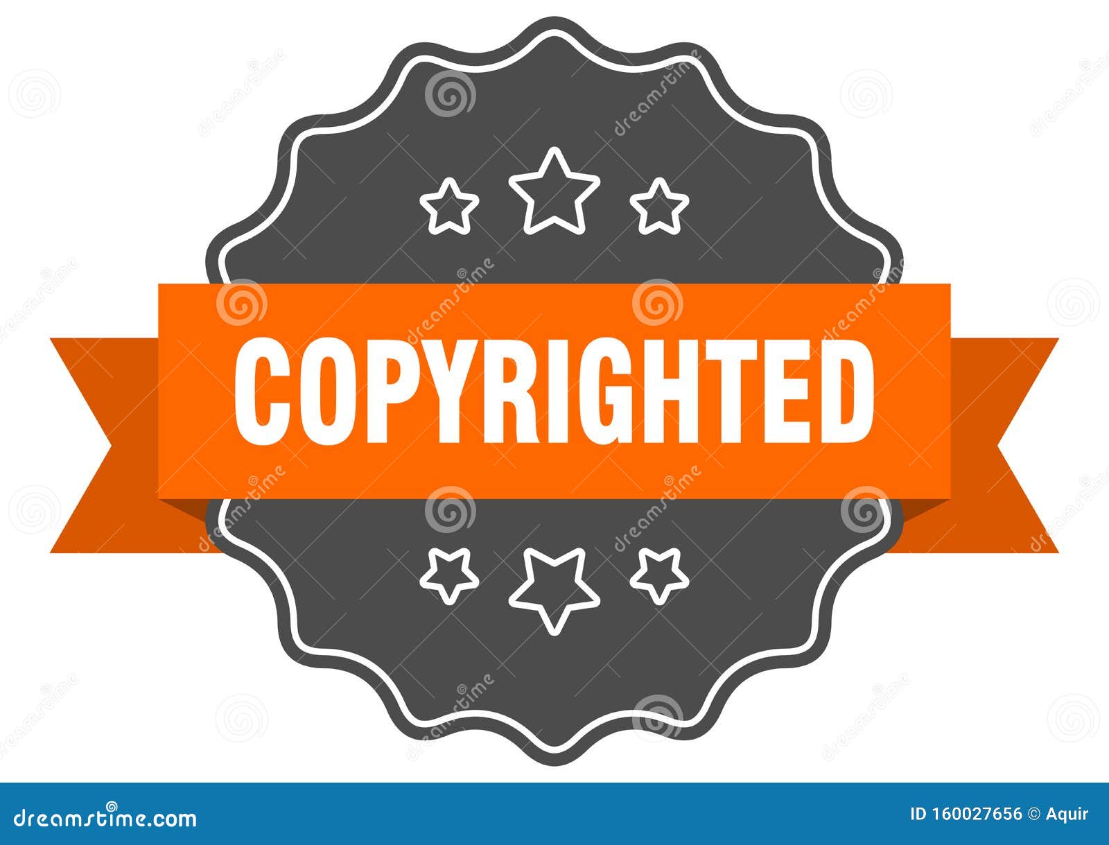 Copyrighted label stock vector. Illustration of circle - 160027656