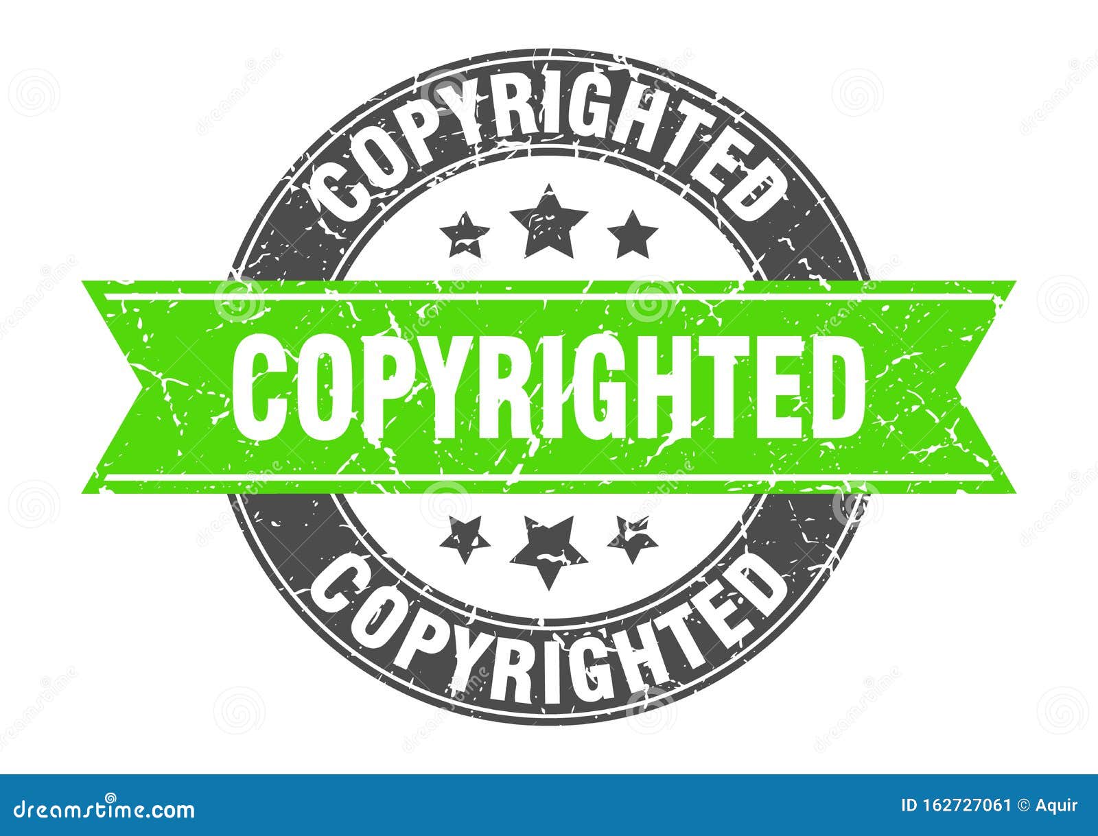 Copyrighted stamp stock vector. Illustration of badge - 162727061