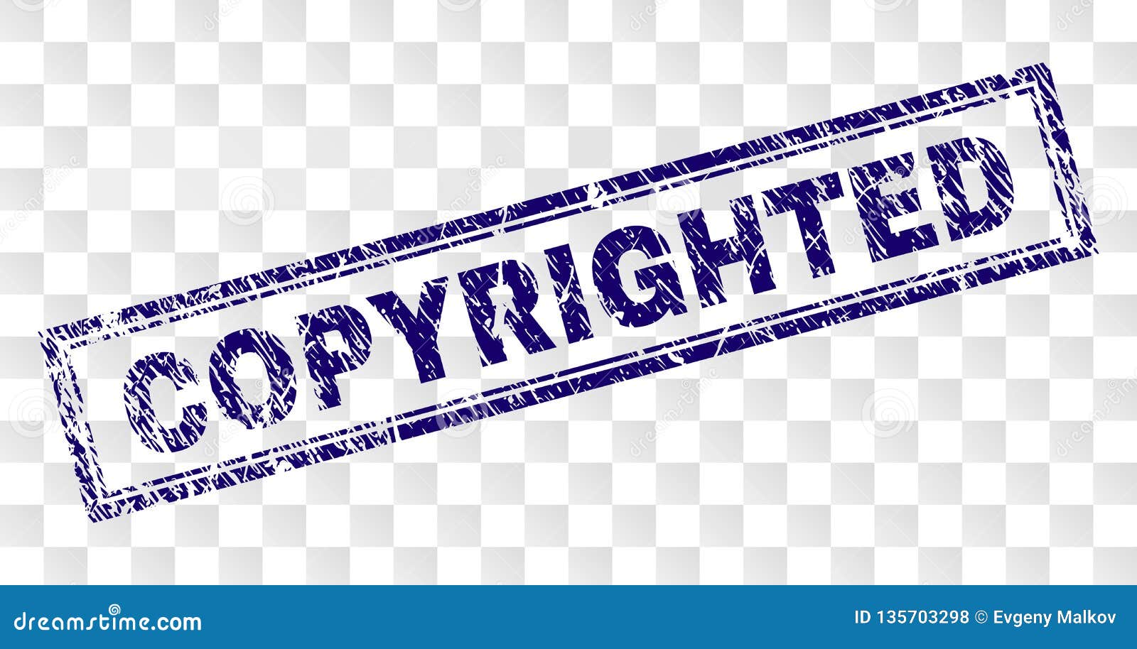 Scratched COPYRIGHTED Rectangle Stamp Stock Vector - Illustration of ...
