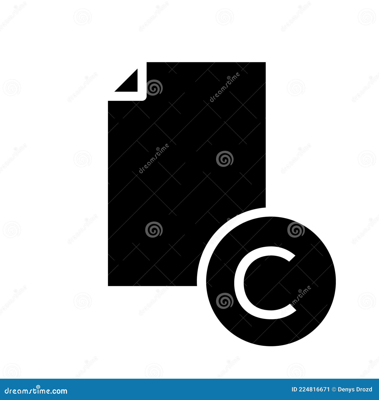 Copyrighting Icon Vector Set. Copywriting Illustration Sign Collection ...