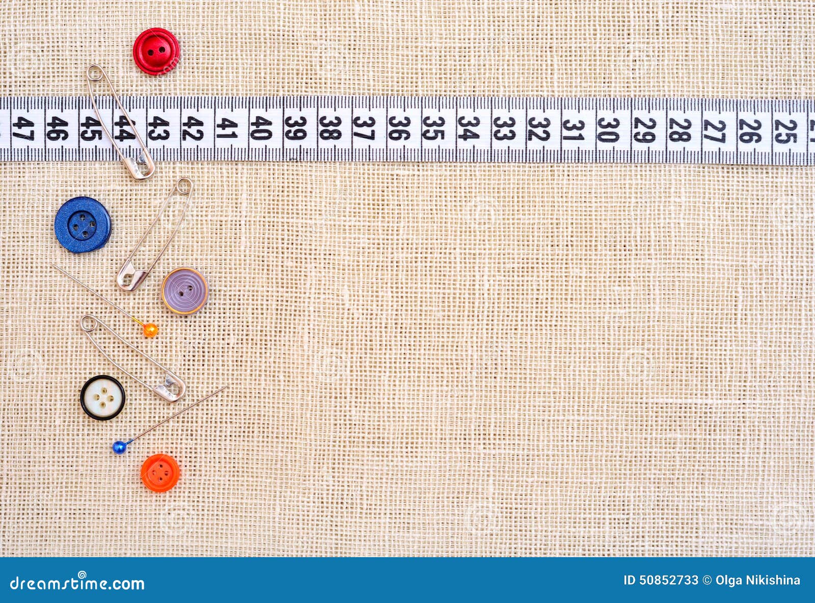 Copyspace Frame with Sewing Tools and Accesories Stock Image - Image of ...