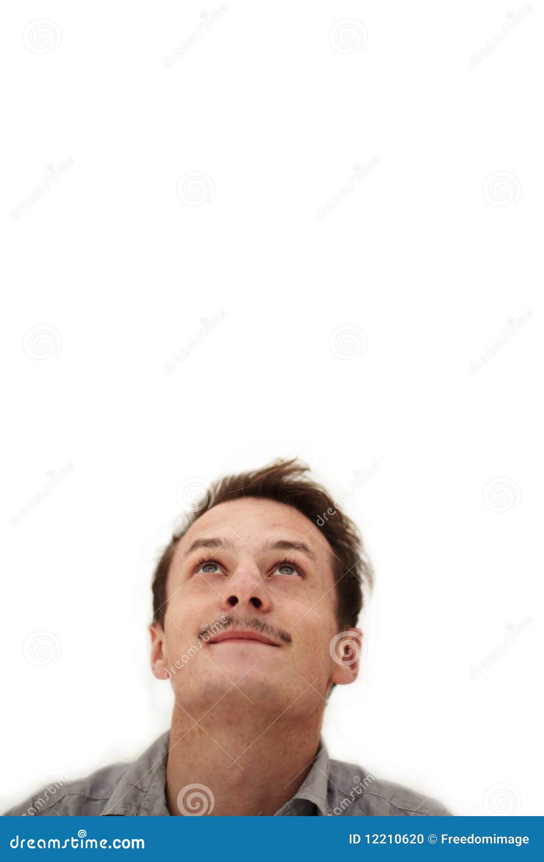 Copyspace - Modern Trendy Guy Looking Up Stock Photo - Image of ...