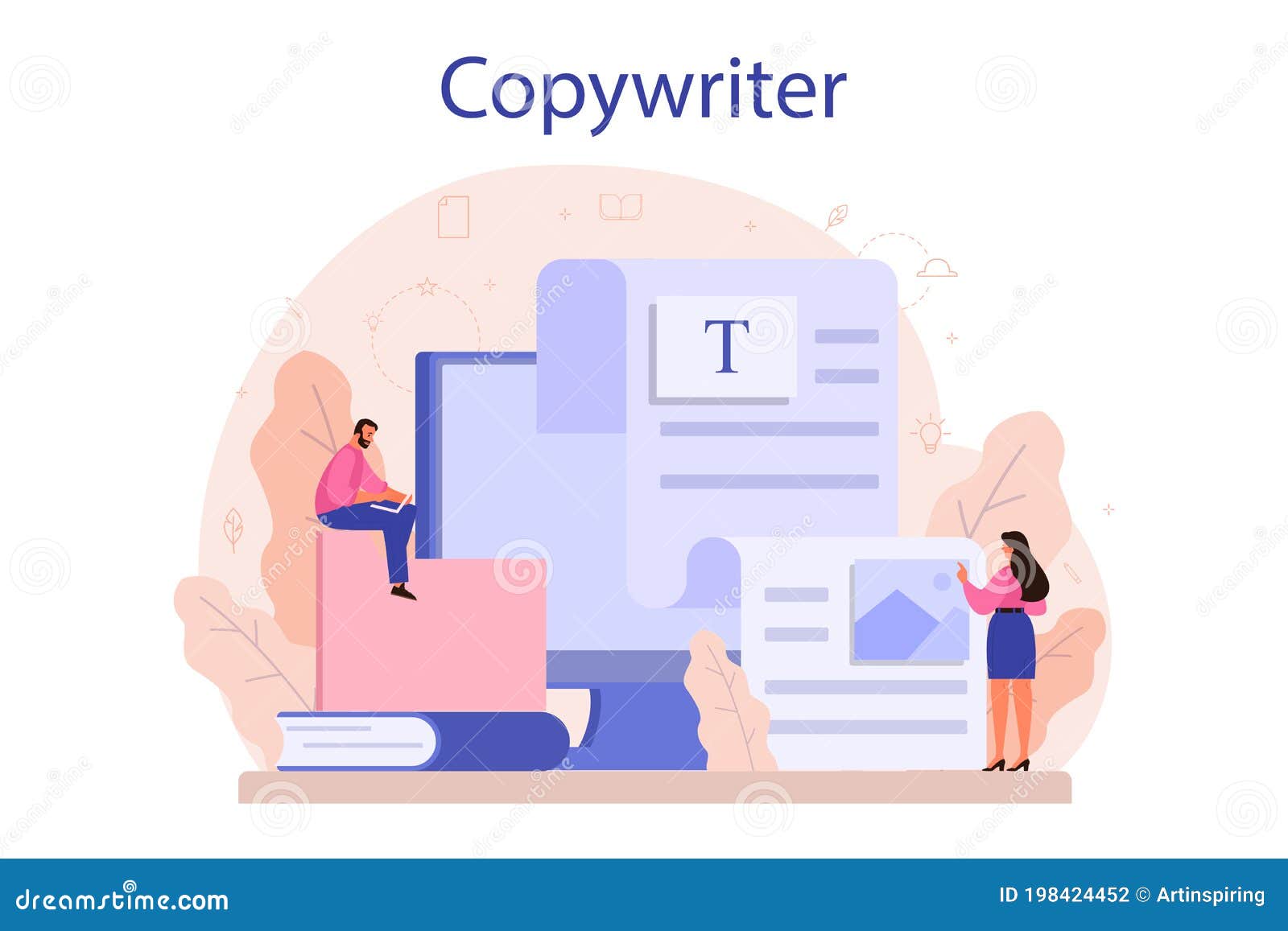 Copywriter Concept. Idea of Writing Texts, Creativity and Promotion ...