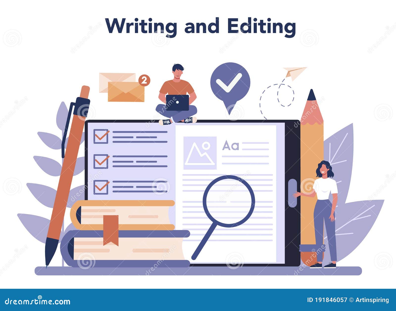 Copywriter Online Service Or Platform. Writing And Designing Texts ...