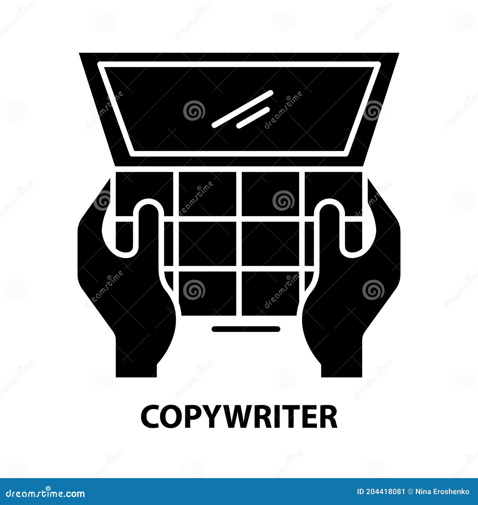 Copywriter Symbol Icon, Black Vector Sign with Editable Strokes ...
