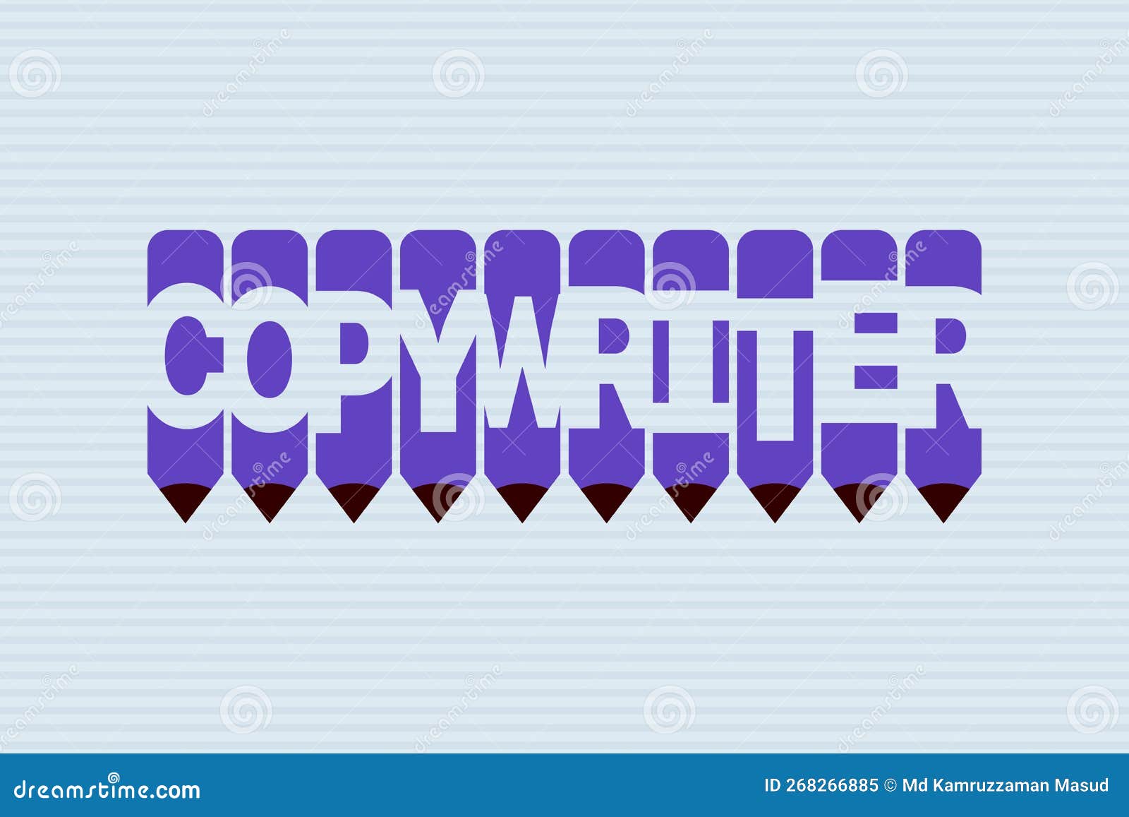 Copywriter Text with Pen Symbol Creative Ideas Design Stock Vector ...