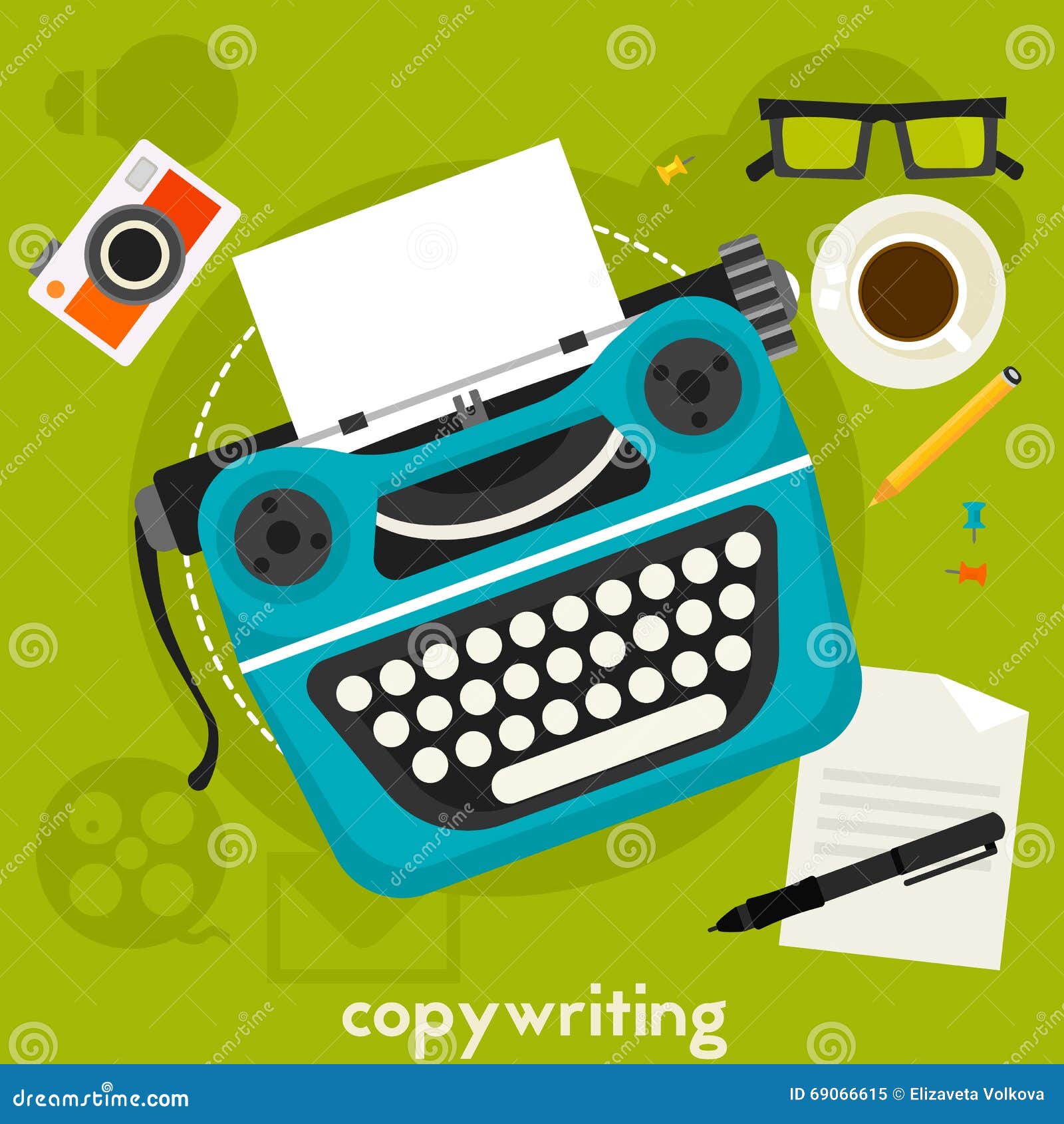 Copywriting Concept stock vector. Illustration of online - 69066615