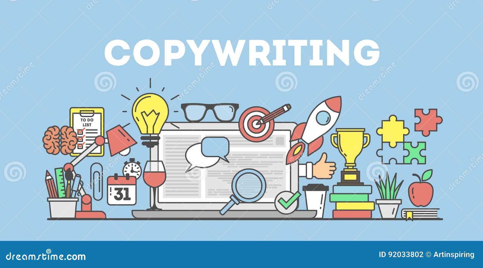 Copywriting Concept Illustration. Stock Vector - Illustration of blog ...