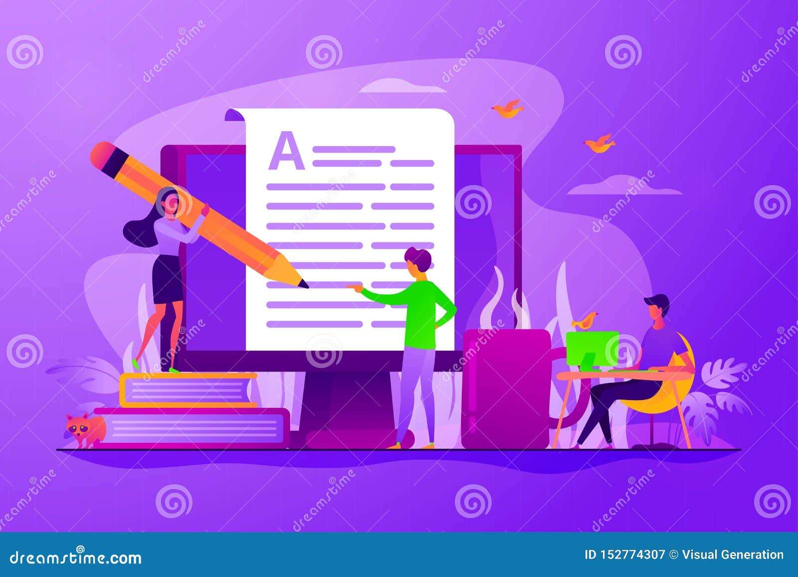 Copywriting Concept Vector Illustration Stock Vector - Illustration of ...