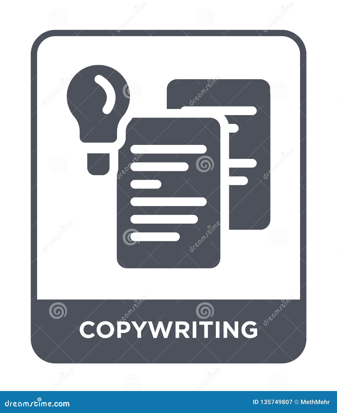 Copywriting Icon in Trendy Design Style. Copywriting Icon Isolated on ...