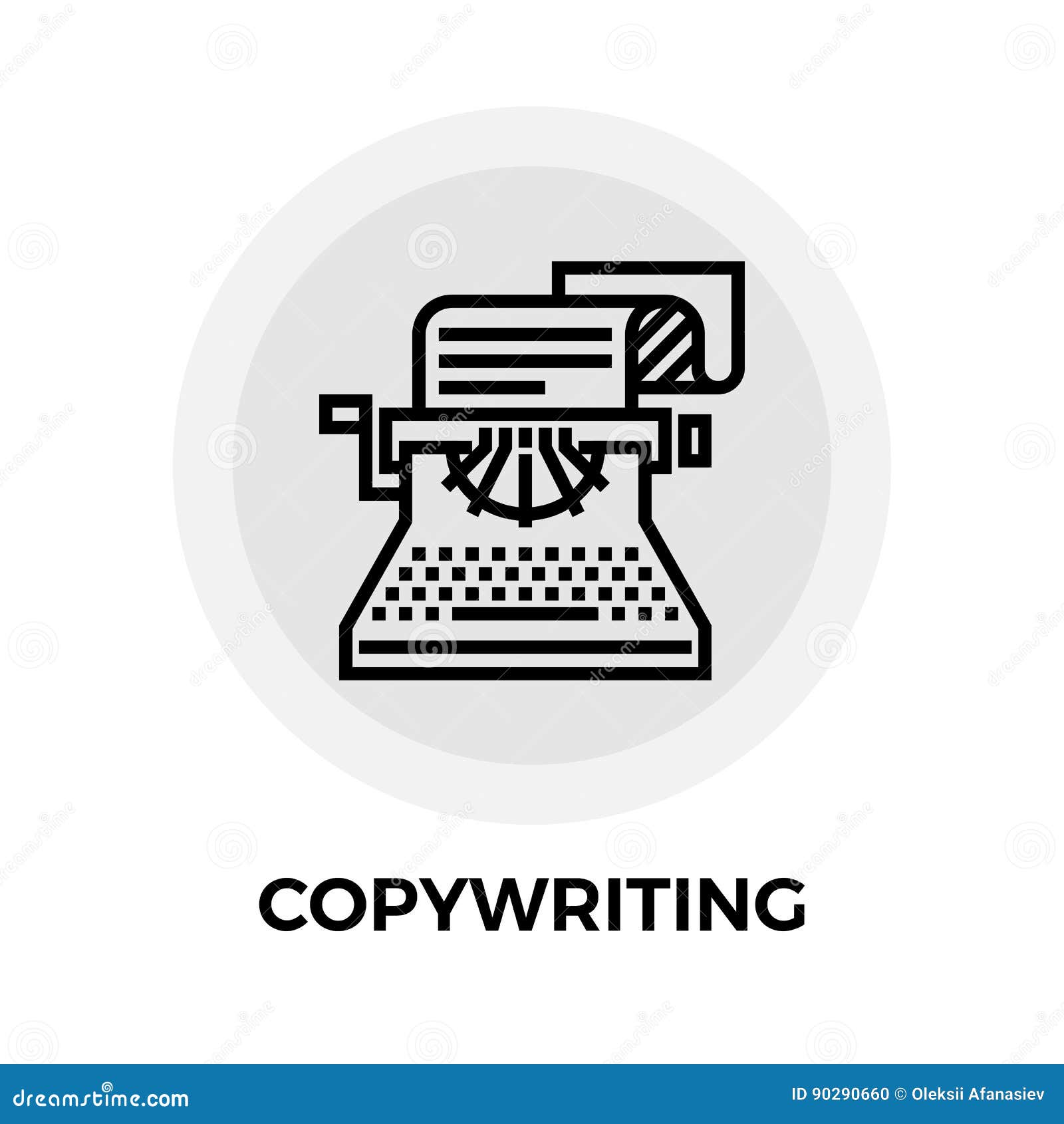 Copywriting Line Icon stock vector. Illustration of page - 90290660