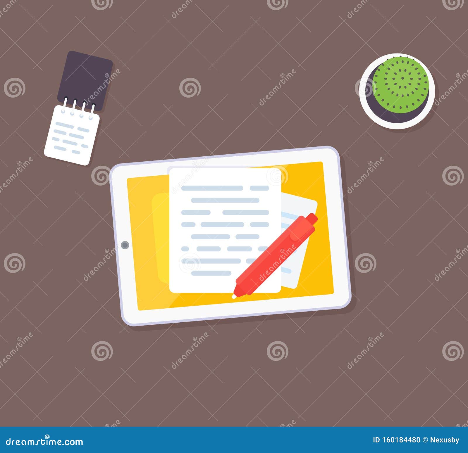 Proofreader Checks Transcription Written Text. Editing Documents To Correct Errors. Vector Stock ...