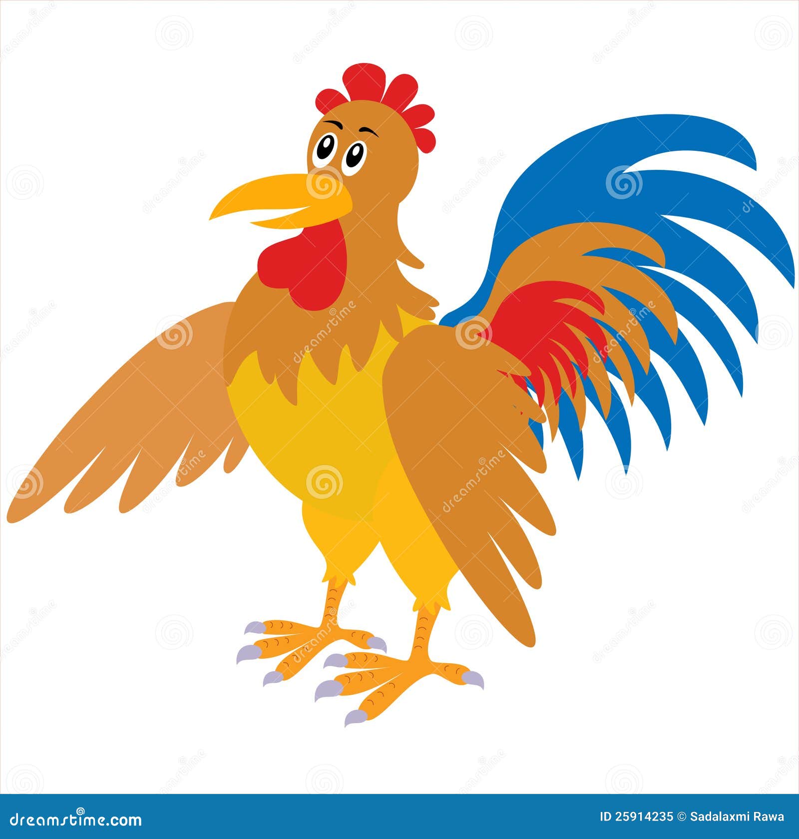 Coq de dessin animé illustration de vecteur. Illustration du animé ...