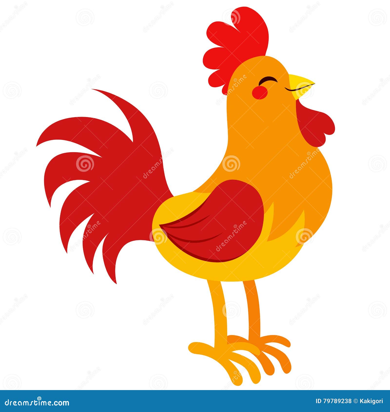 Coq fier illustration de vecteur. Illustration du agrafe - 79789238
