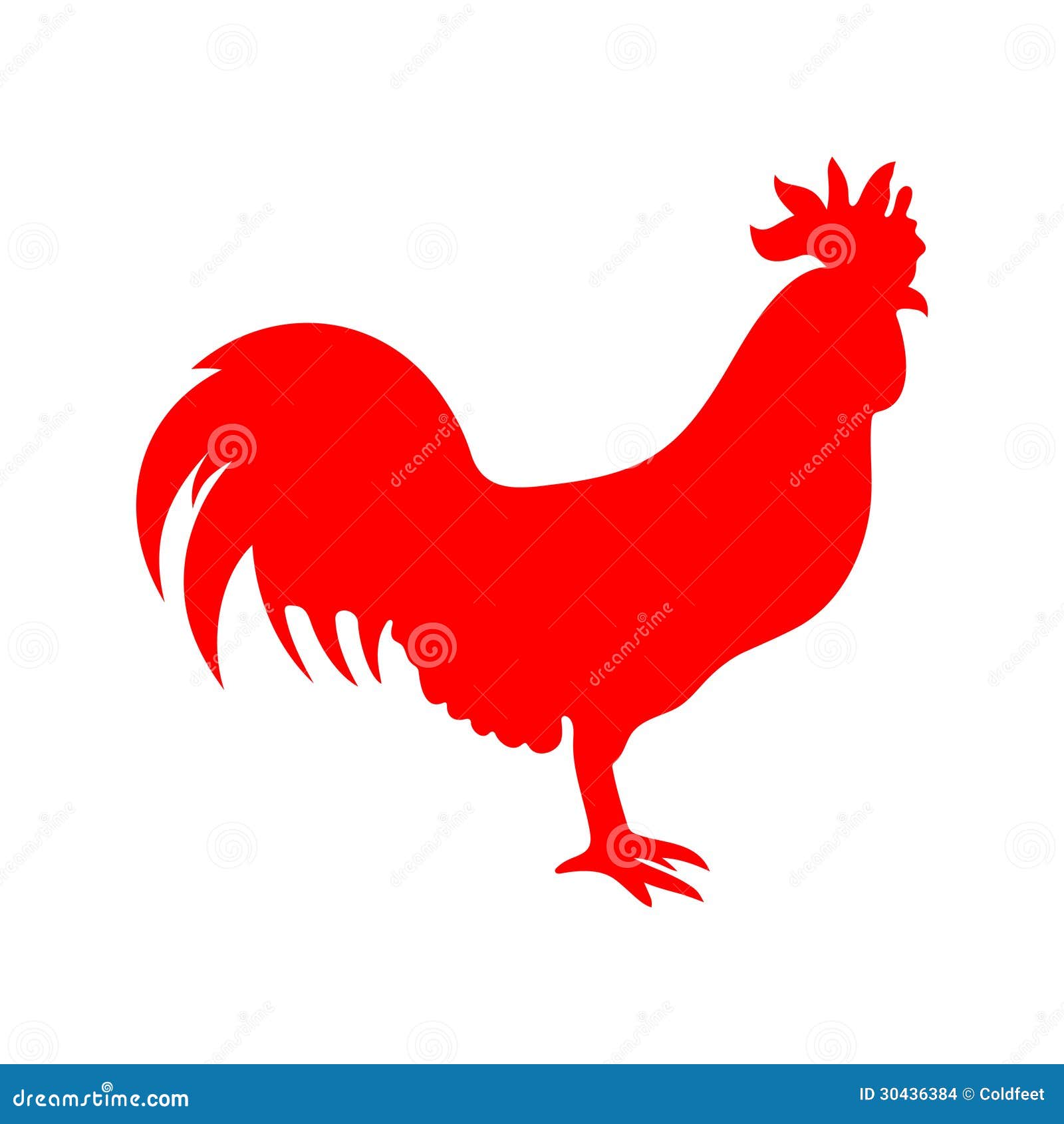 Coq rouge illustration de vecteur. Illustration du symbole - 30436384