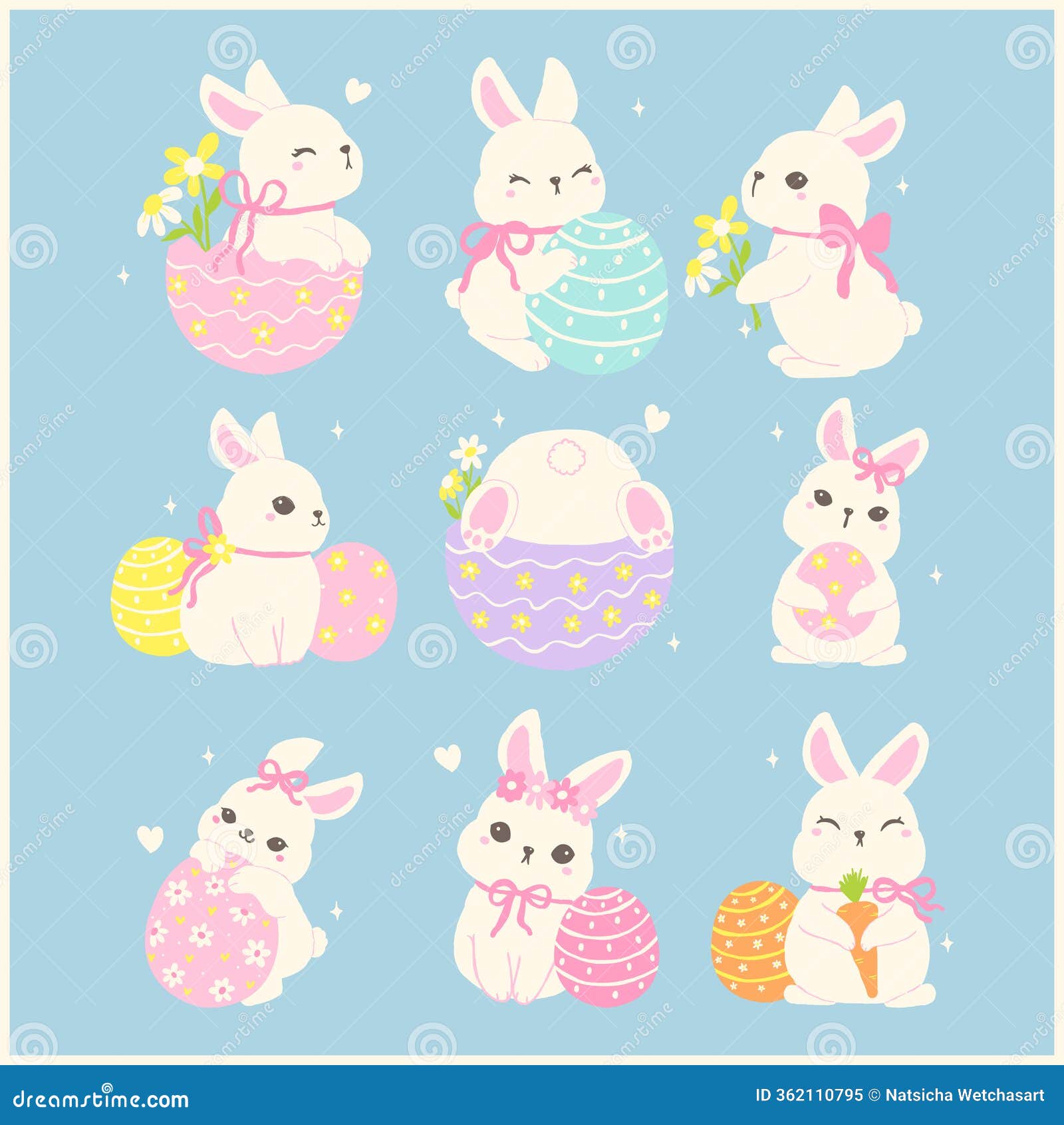 Whimsical Rabbit Character With Glasses Beside A Clock Royalty-Free ...