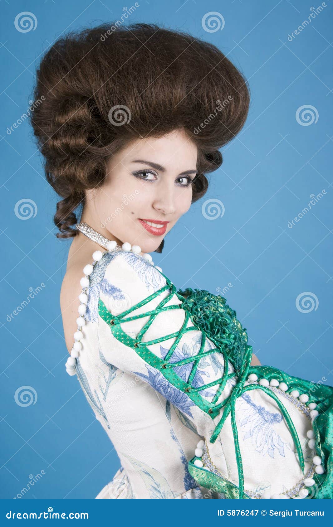Coquette lady portrait stock image. Image of dress, 19th - 5876247