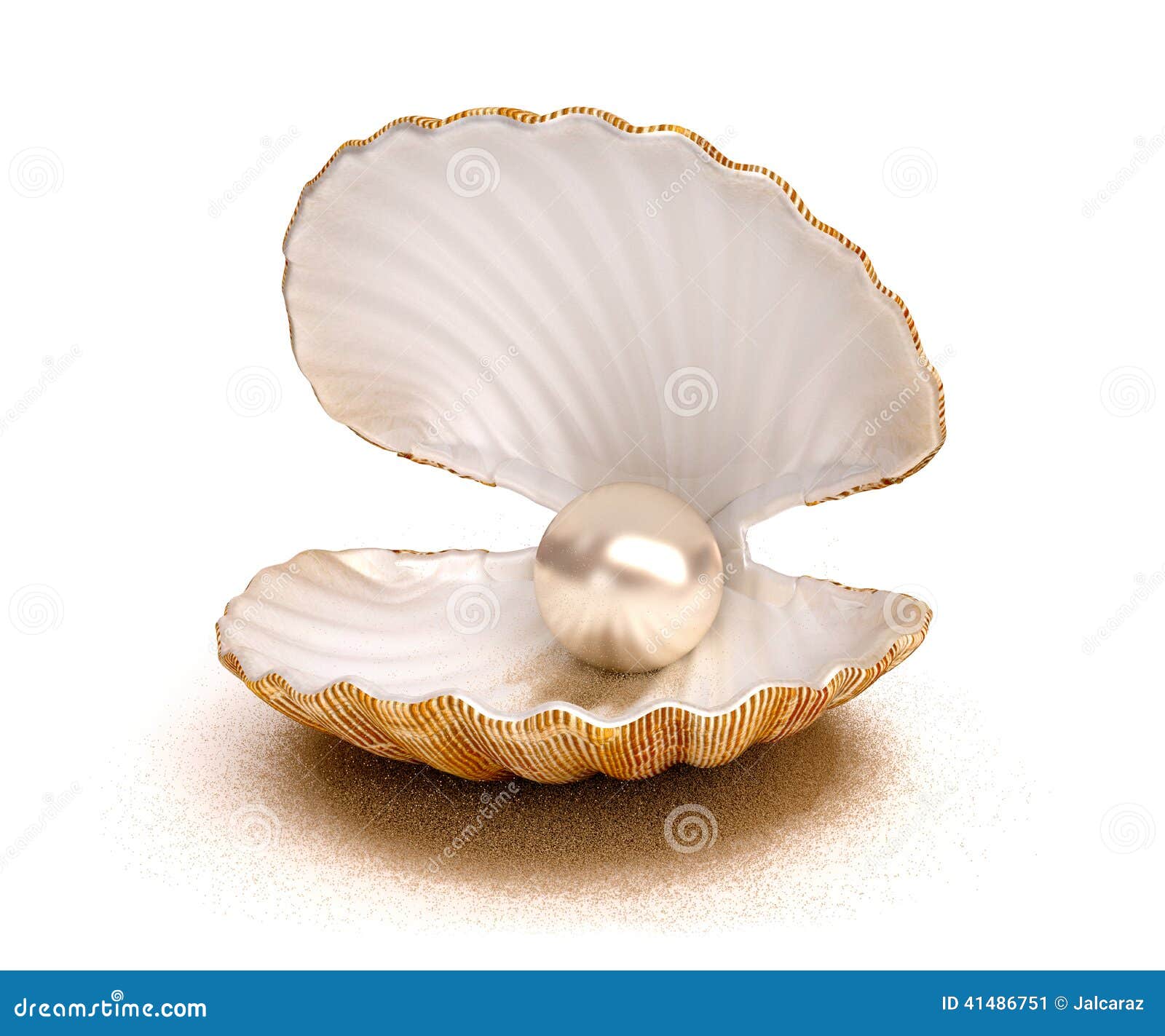 Coquille De Mer Avec La Perle Image stock - Image du plage, beau: 41486751