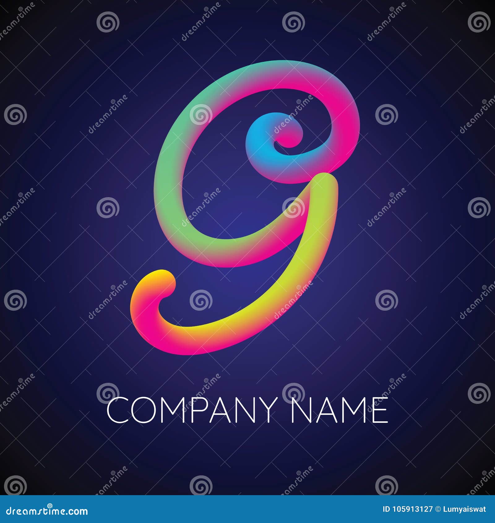 Cor De Logo Icon Blending Da Letra De G Ilustração do Vetor ...