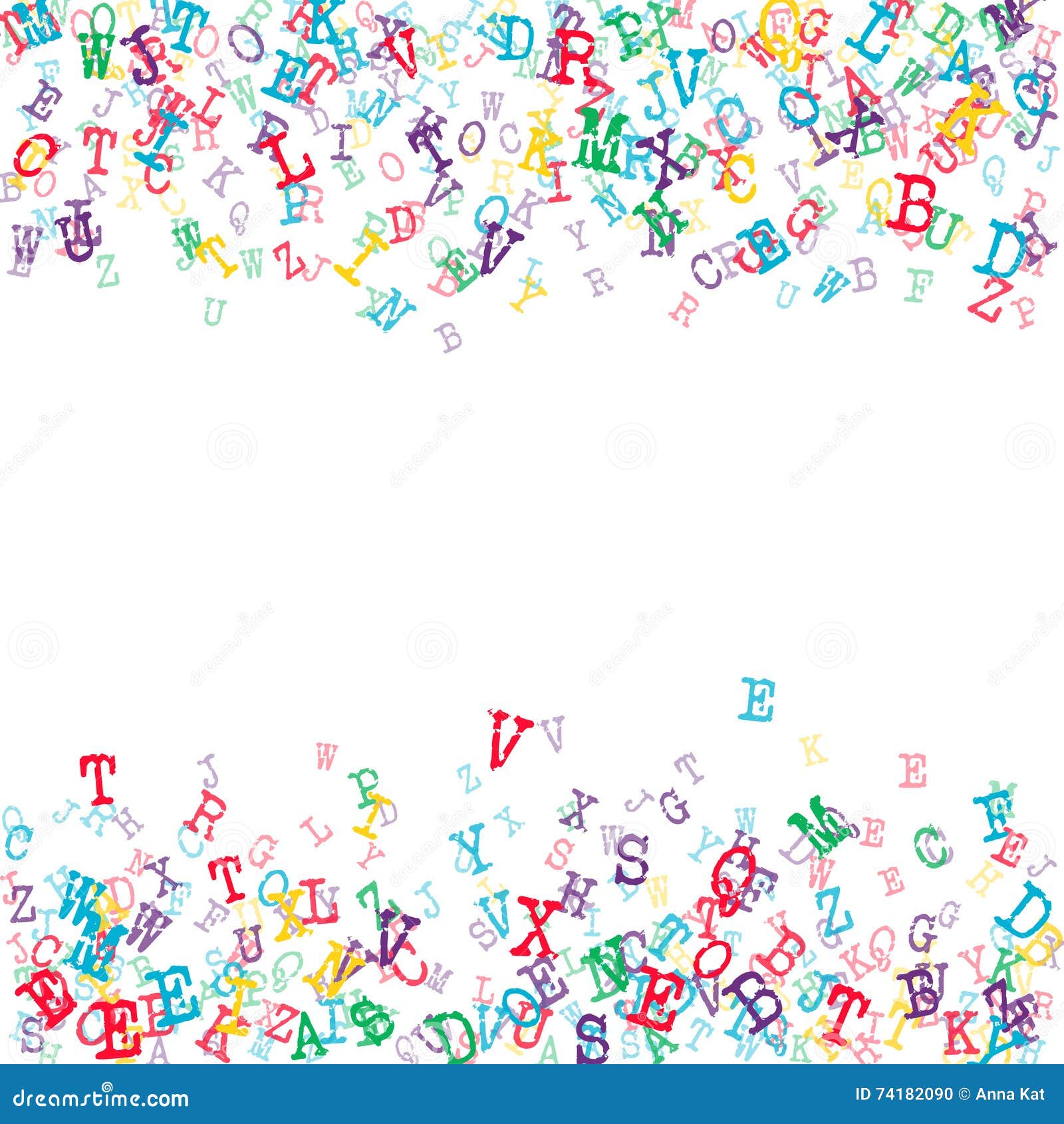 Cor do fundo do alfabeto ilustração do vetor. Ilustração de arte - 74182090