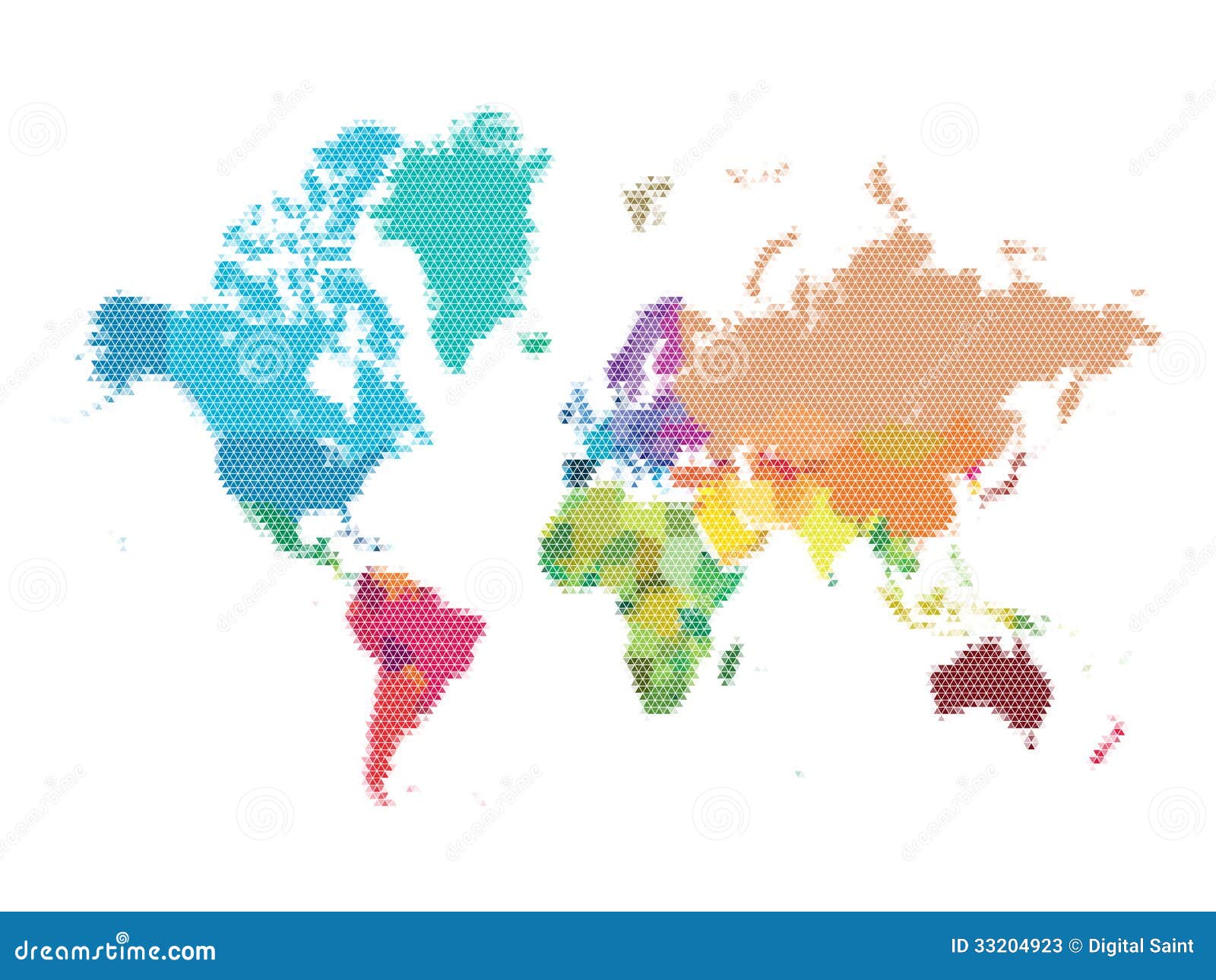 Cor do mapa do mundo ilustração do vetor. Ilustração de colorido - 33204923