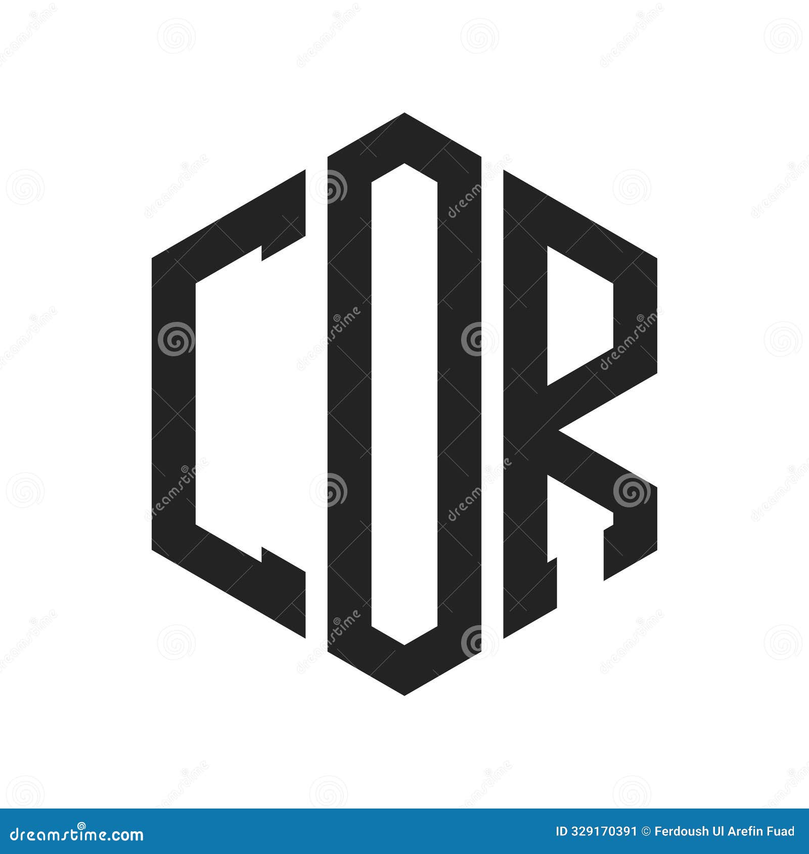 COR Logo Design. Initial Letter COR Monogram Logo Using Hexagon Shape ...