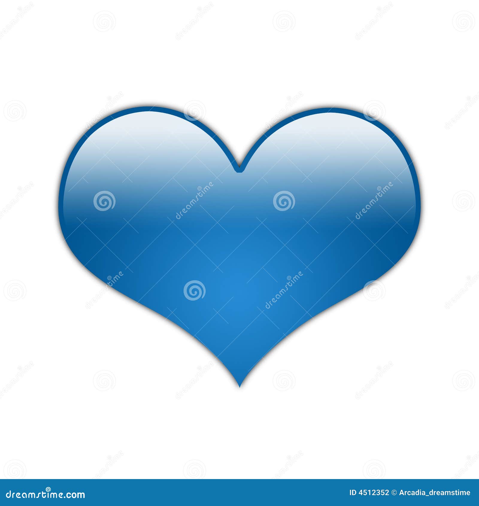 Coração azul [01] ilustração stock. Ilustração de amor - 4512352