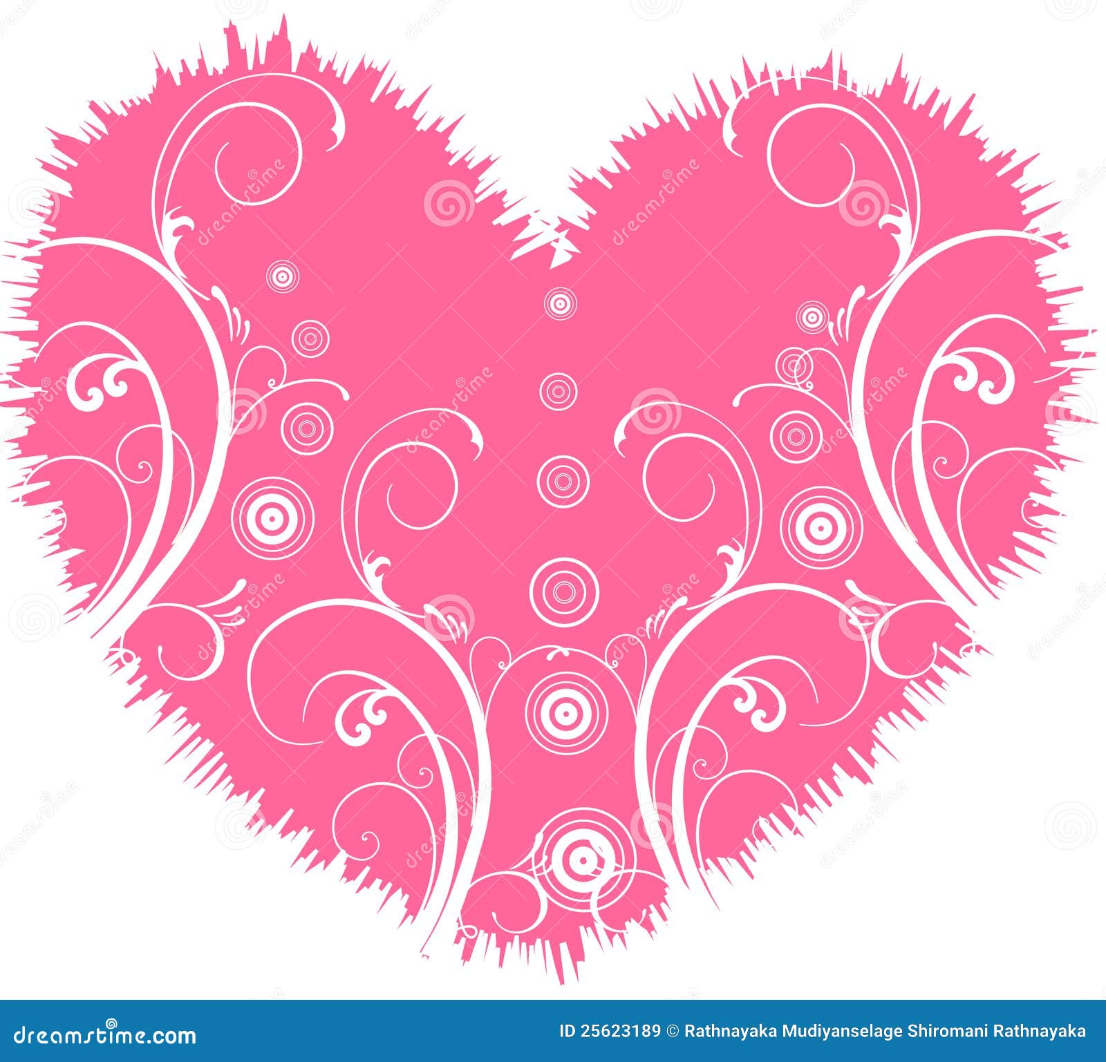 Coração cor-de-rosa ilustração stock. Ilustração de romance - 25623189