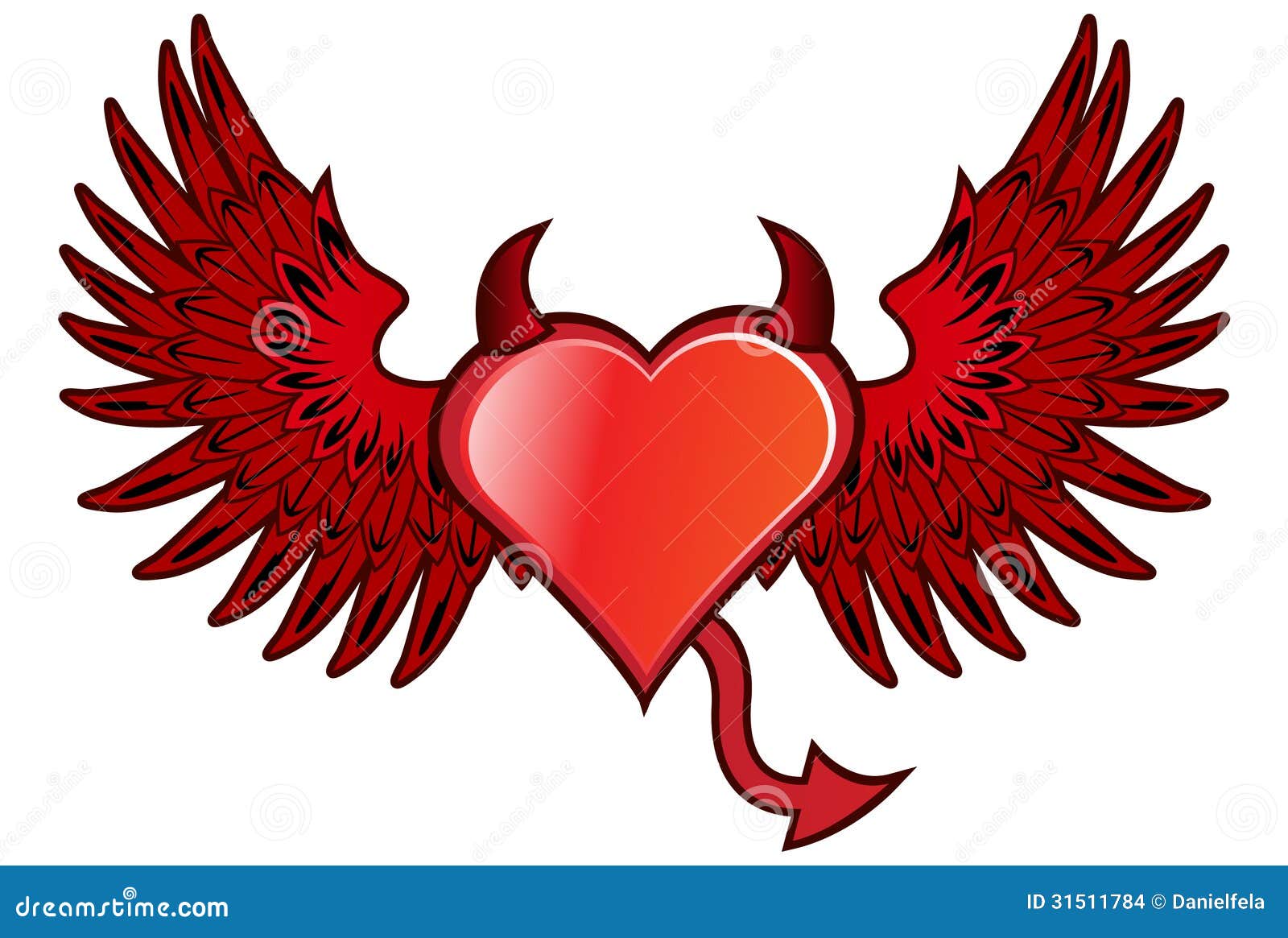 Coração do diabo ilustração do vetor. Ilustração de rocha - 31511784