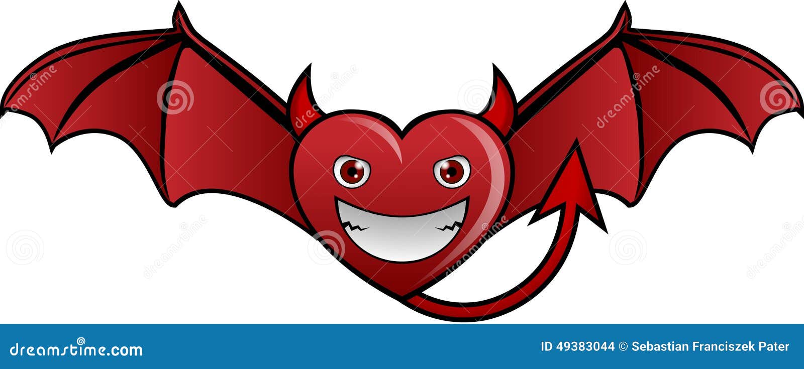 CORAÇÃO DO DIABO ilustração do vetor. Ilustração de ninguém - 49383044