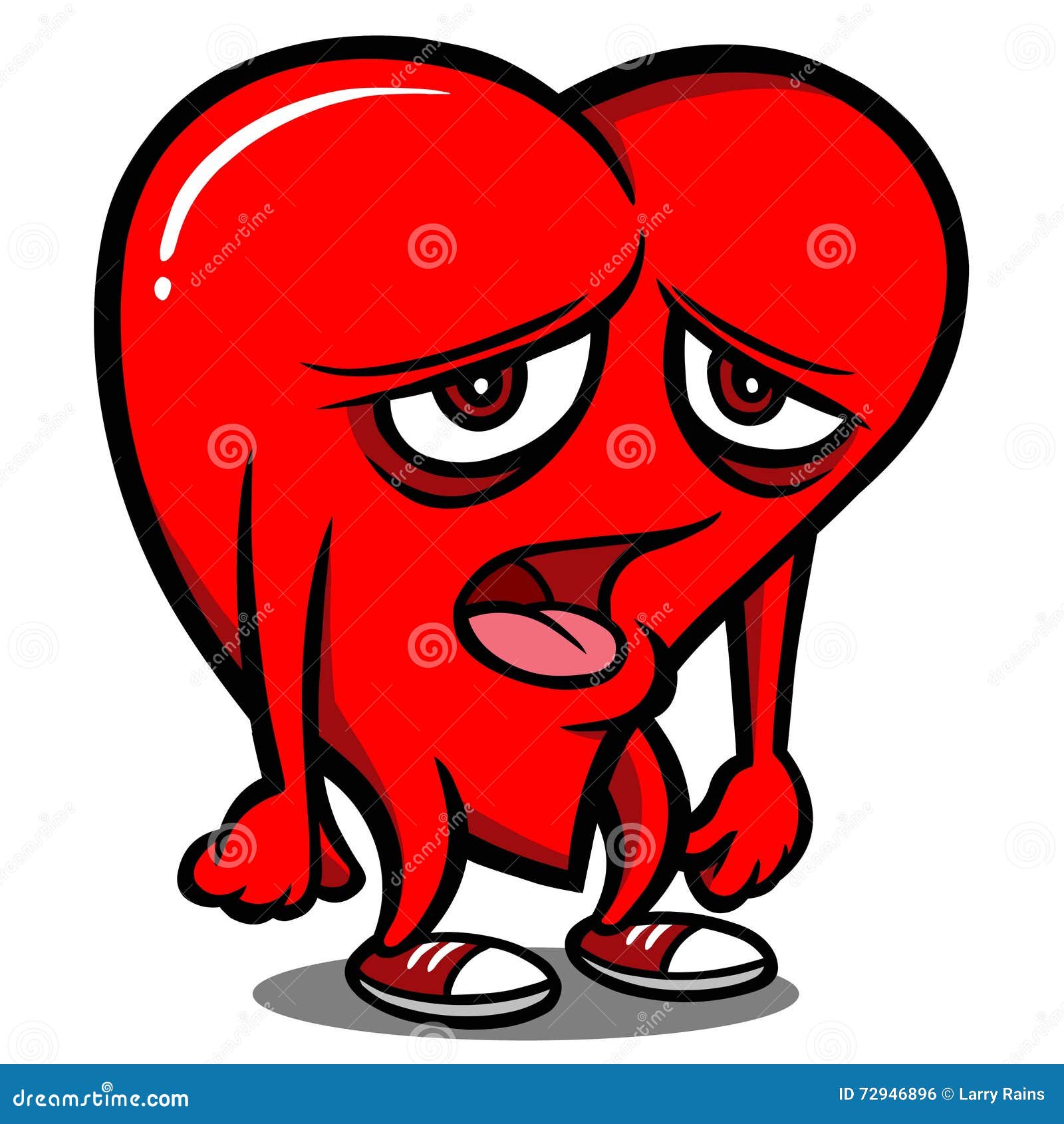 Coração fraco ilustração do vetor. Ilustração de medicina - 72946896