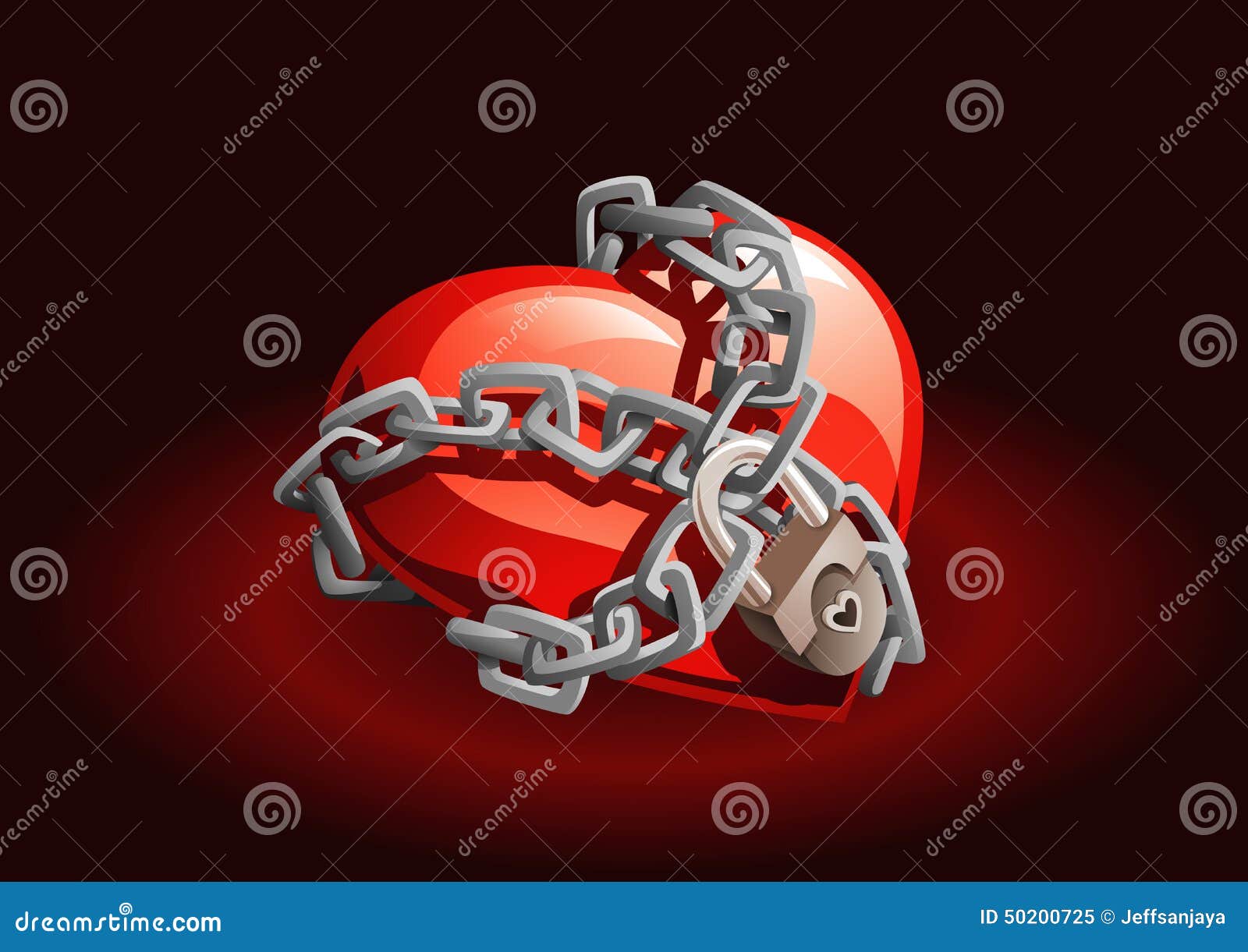 Coração Locked ilustração do vetor. Ilustração de fechado - 50200725