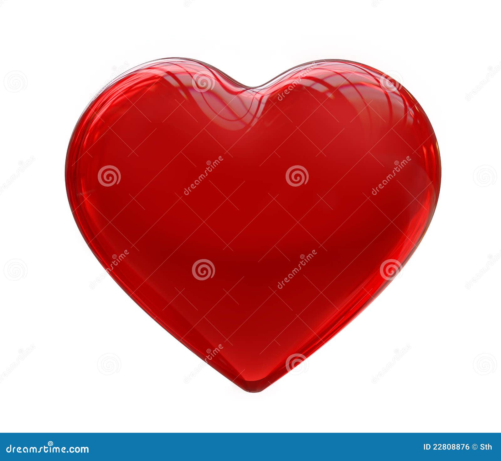 Coração vermelho de vidro ilustração stock. Ilustração de romantismo ...