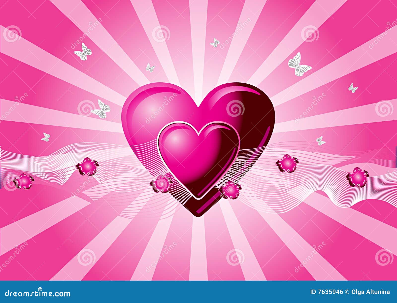 Corações Cor-de-rosa Do Vetor Ilustração do Vetor - Ilustração de ...