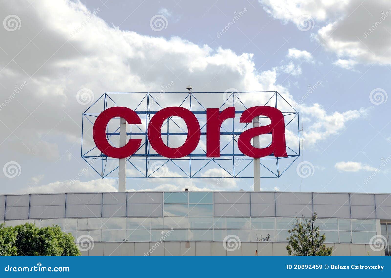 CORA hypermarket s logo editorial stock image. Image of french - 20892459