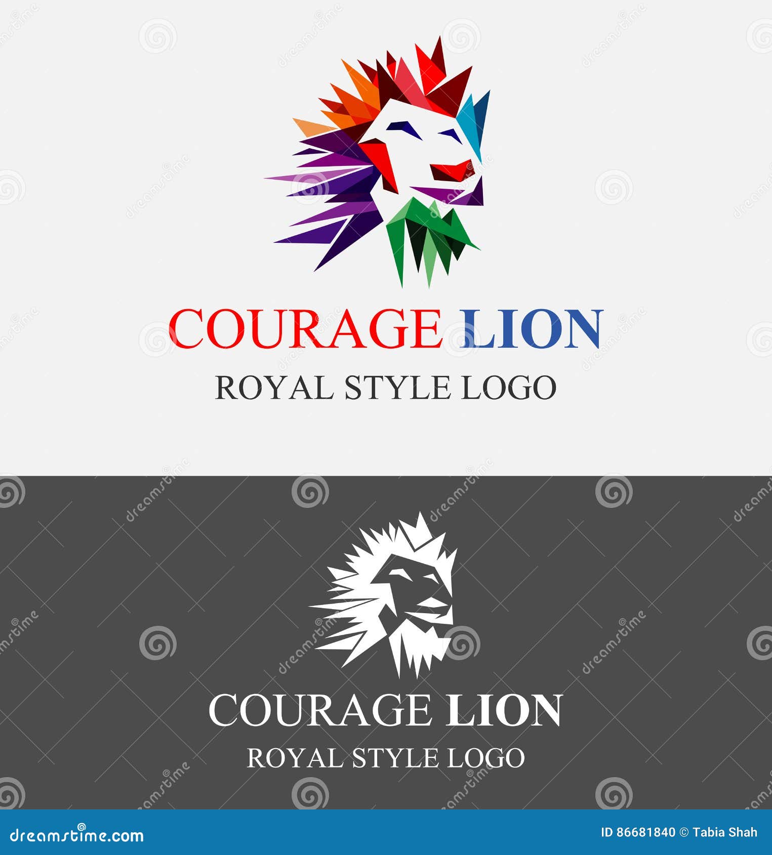 Coragem Lion Logo ilustração do vetor. Ilustração de idéias - 86681840