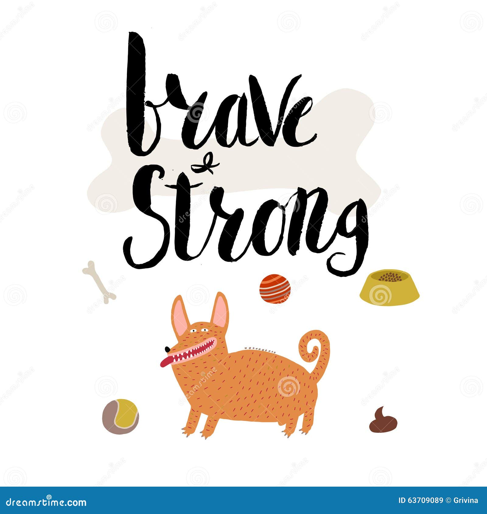 Coraggioso e forte illustrazione vettoriale. Illustrazione di titolo ...