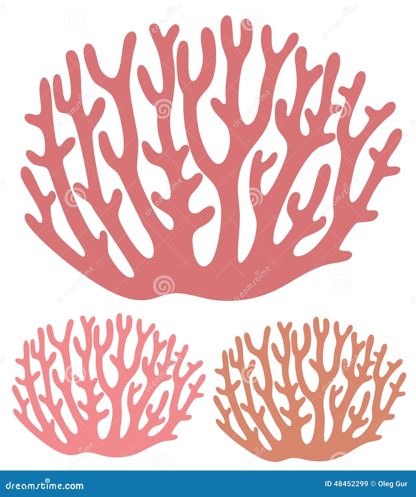 Corail illustration de vecteur. Illustration du élément - 48452299