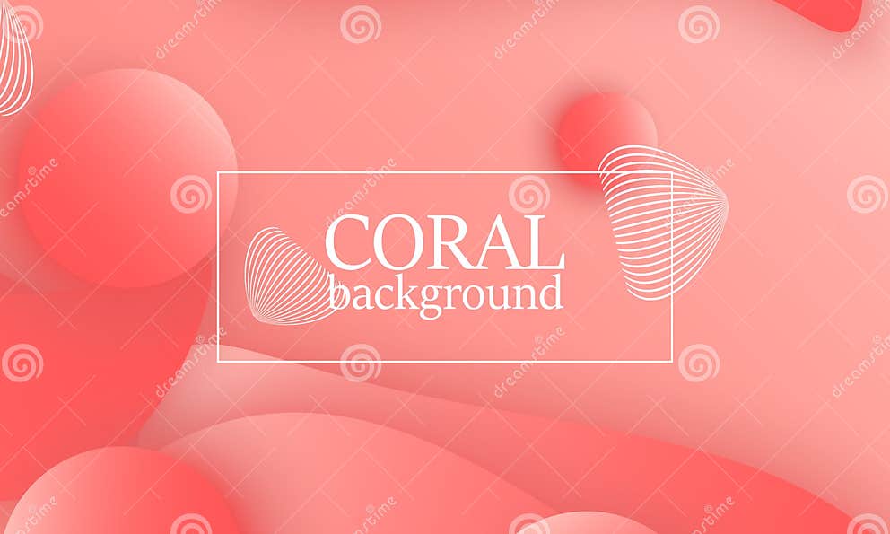 Coral Color Abstract Background. Vector. Stock Vector - Illustration of ...