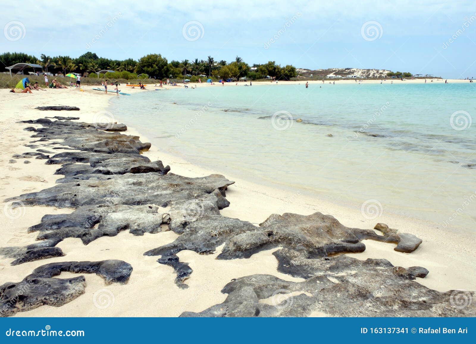 Coral Bay Beach and Town Western Australia Stock Image - Image of ...